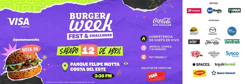 Boletos | BURGER WEEK FEST & CHALLENGE 2025 | Panatickets