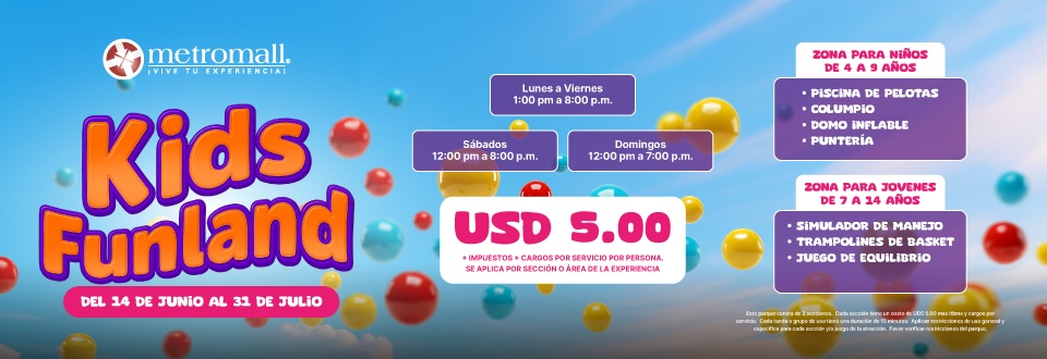 Boletos | KIDS FUNLAND 2025 / METROMALL | Panatickets